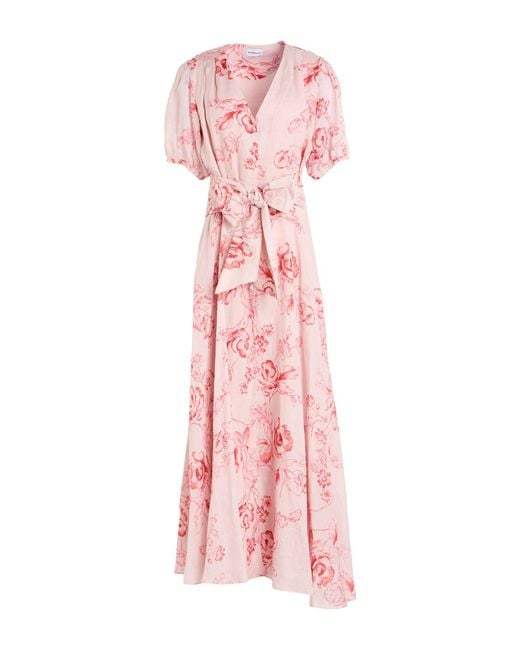Marella Maxi Dress Ramie In Pink Lyst Uk