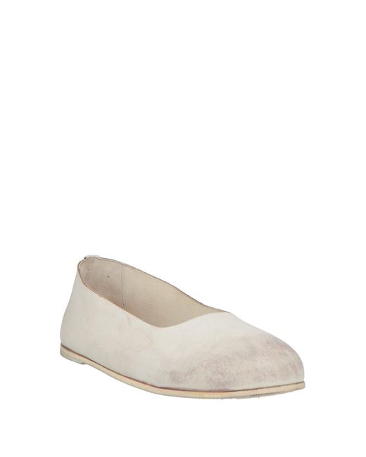 Marsèll Ballet Flats Leather in Natural | Lyst