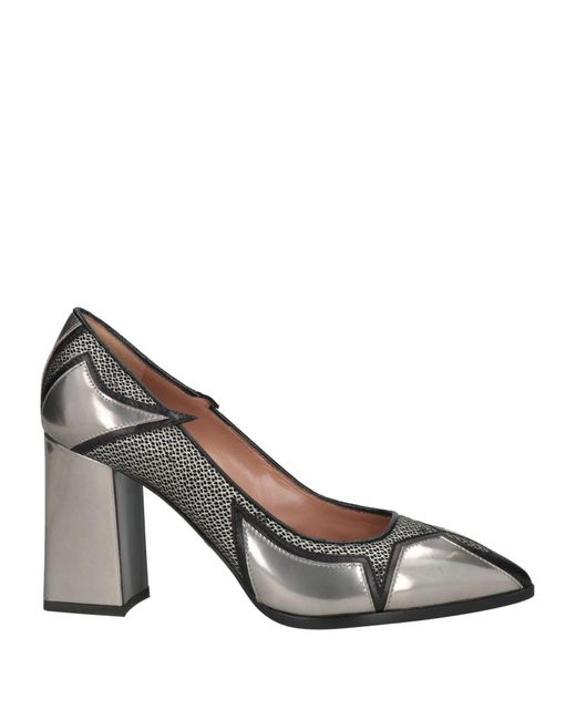 Pollini Pumps Leather, Textile Fibers in Gray | Lyst