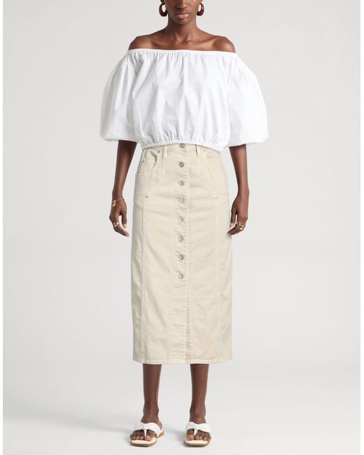 Isabel Marant Denim Skirt in Natural | Lyst