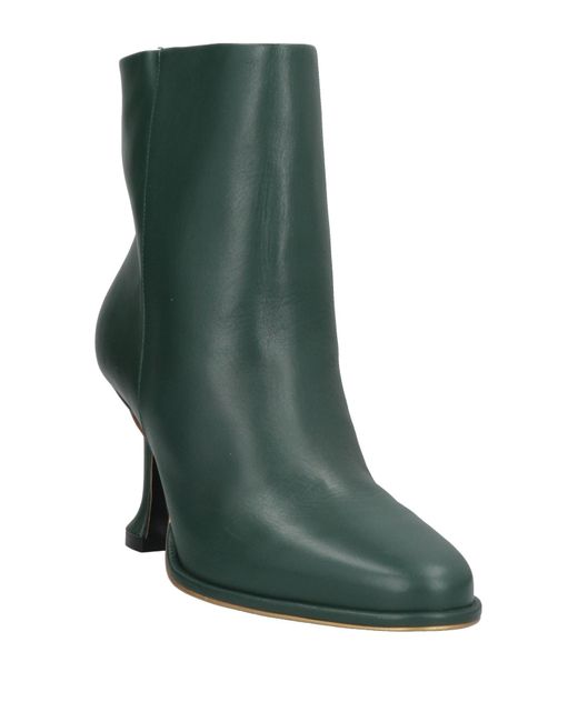 GOLD&ROUGE Rouge Dark Ankle Boots Soft Leather in Green | Lyst