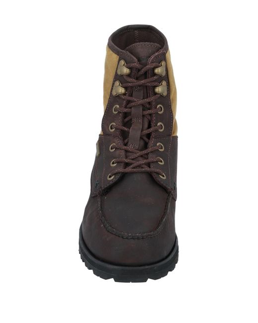 Sebago Leather Ankle Boots in Dark Brown (Brown) for Men - Lyst