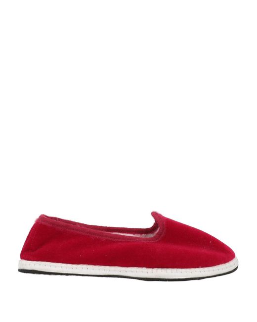 LAC Milano Loafers Textile Fibers in Red | Lyst