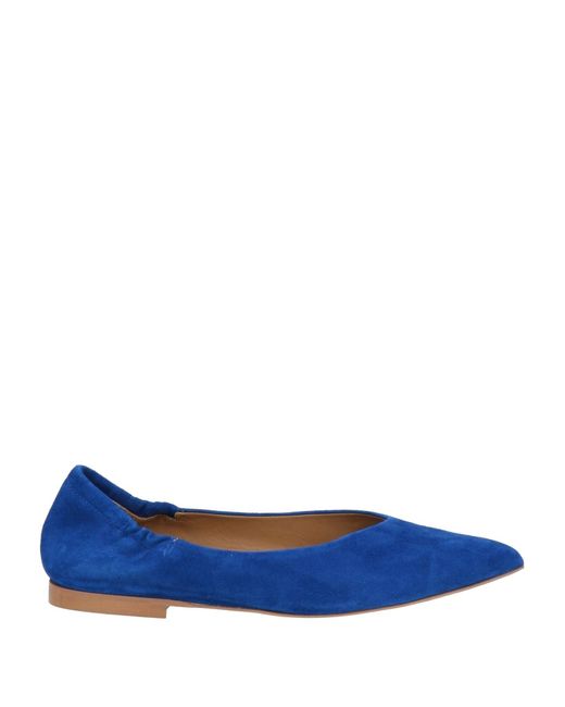 Anna F. Bright Ballet Flats Leather in Blue | Lyst