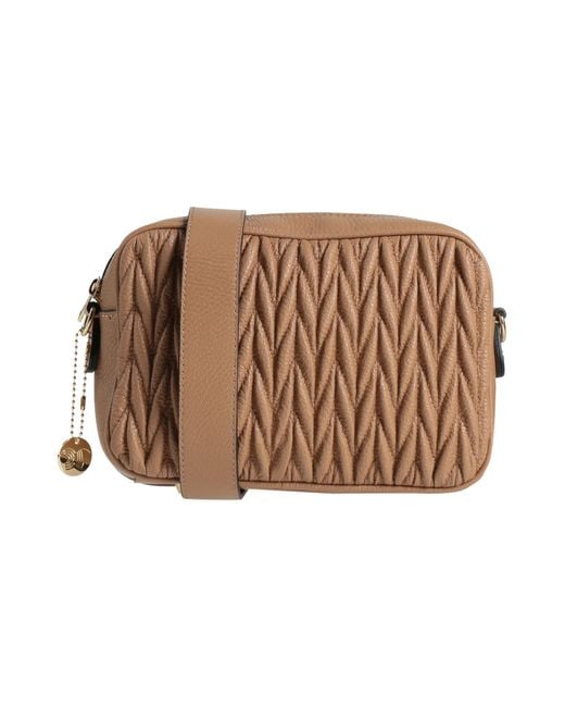 Laura Di Maggio Camel Cross-Body Bag Leather in Brown | Lyst