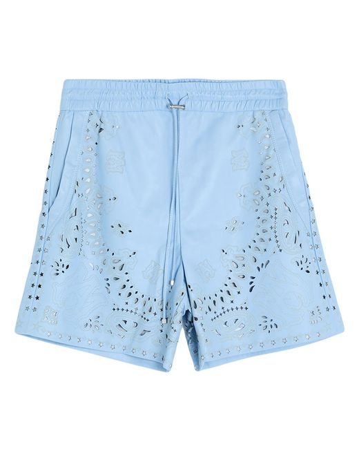 Amiri Light Shorts & Bermuda Shorts Leather in Blue for Men | Lyst UK