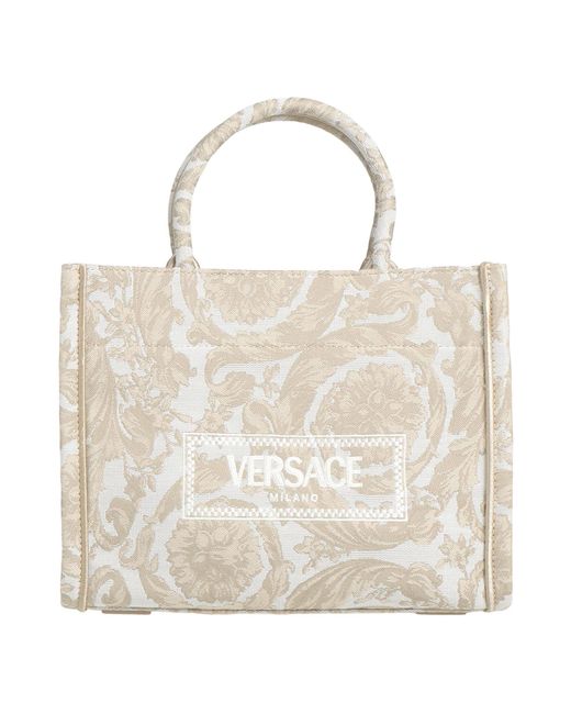 Versace Handbag in Natural | Lyst