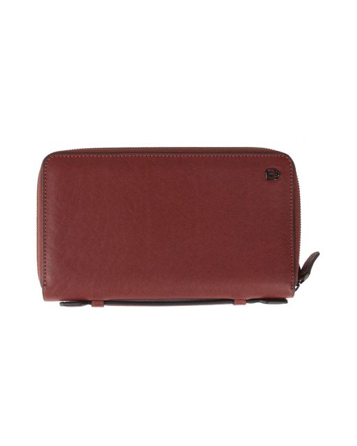 Piquadro Document Holder Leather in Red for Men | Lyst