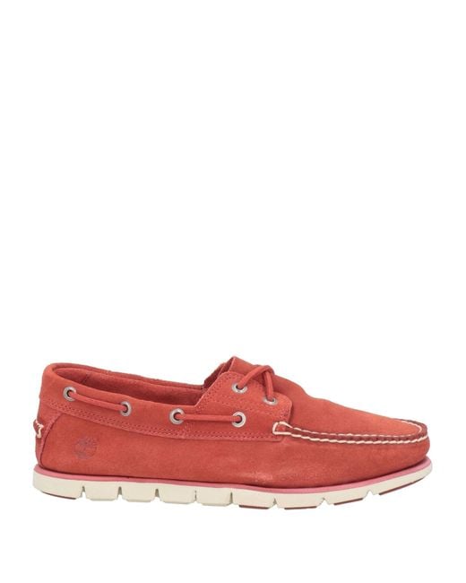 Timberland Brick Loafers Leather in Red for Men | Lyst