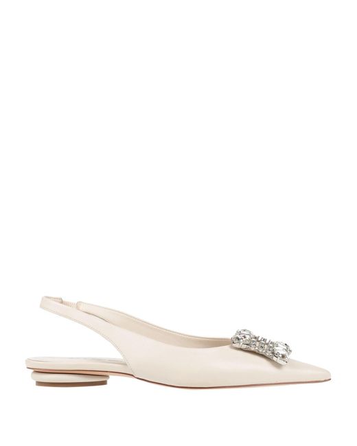 Tiffi Ivory Ballet Flats Leather in Natural | Lyst