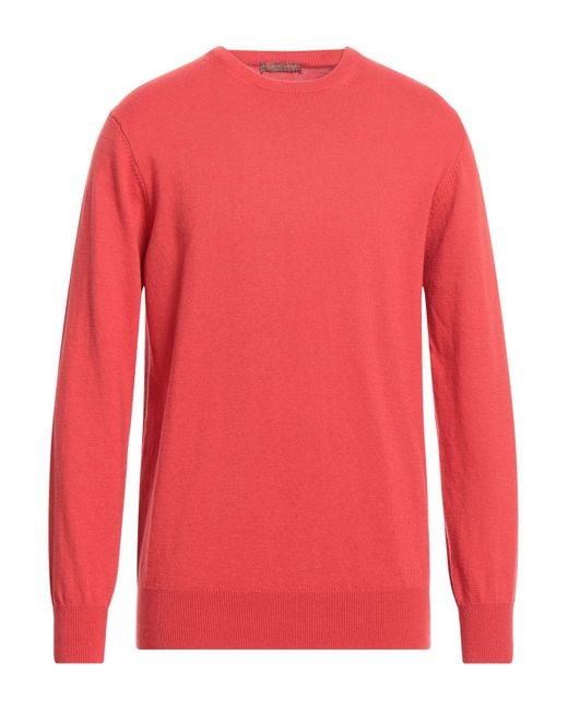 HENRY CASHMERE Sweater in Red for Men | Lyst