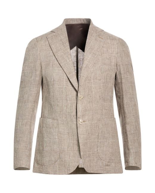 Barba Napoli Blazer Linen in Natural for Men | Lyst