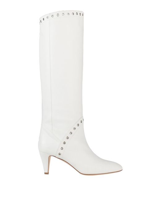 Twin Set Boot Leather in White | Lyst
