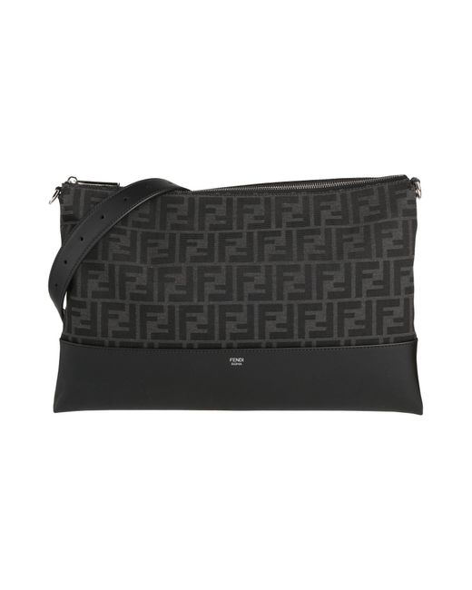 Fendi Cross-Body Bag Textile Fibers, Calfskin in Black for Men | Lyst
