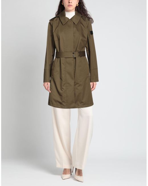 Peuterey Military Overcoat & Trench Coat Cotton, Polyamide in Green ...