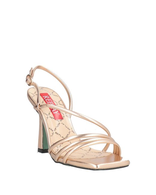 Replay Sandals in Natural | Lyst UK