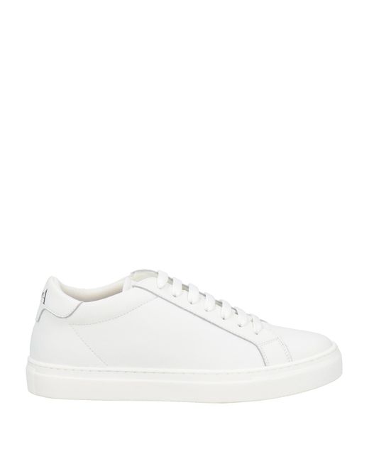 Emporio Armani Sneakers Leather in White | Lyst