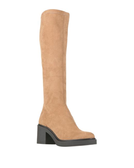 Miss Elastic Sand Boot Textile Fibers in White | Lyst