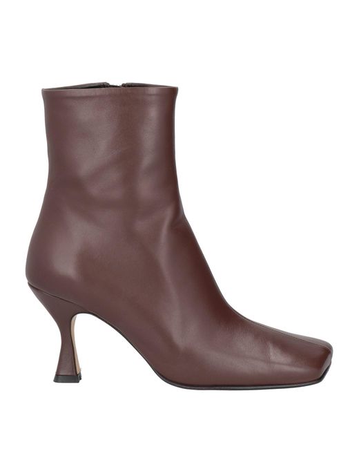 Souliers Martinez Ankle Boots Leather in Brown | Lyst