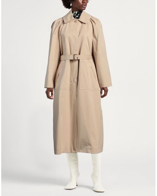 Semicouture Overcoat & Trench Coat Cotton in Natural | Lyst
