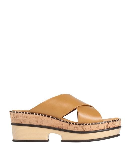 Chloé Camel Mules & Clogs Leather in Brown | Lyst