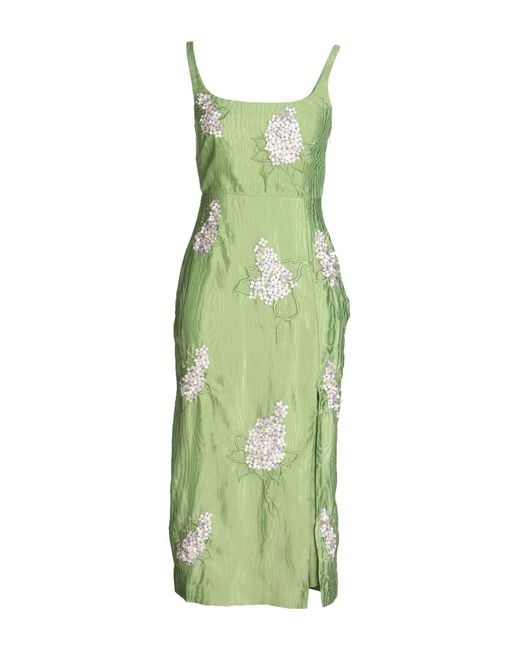 & Other Stories Floral Embroidered Midi Dress in Green | Lyst