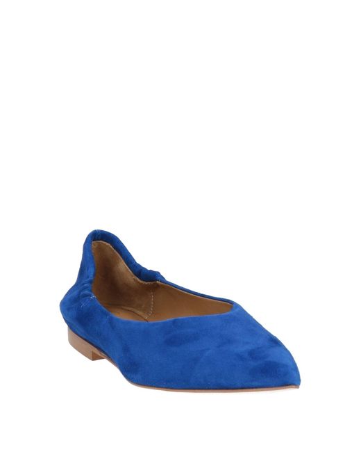Anna F. Bright Ballet Flats Leather in Blue | Lyst