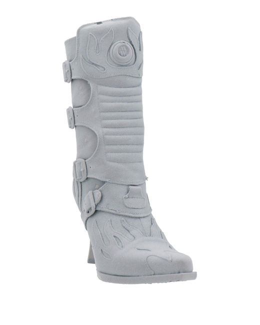 New Rock Ankle Boots Leather in Gray | Lyst