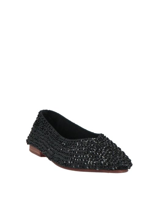 FLAVIA RUGGERI Ballet Flats Textile Fibers in Black | Lyst