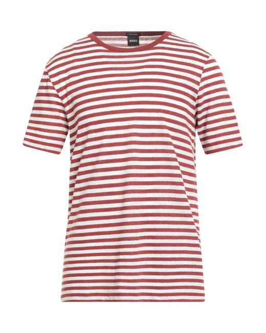 BOSS T-Shirt in Red for Men | Lyst UK
