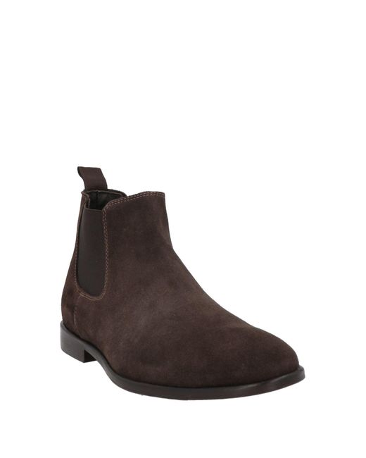 LUCA CARACCIOLO Dark Ankle Boots Leather in Brown for Men | Lyst