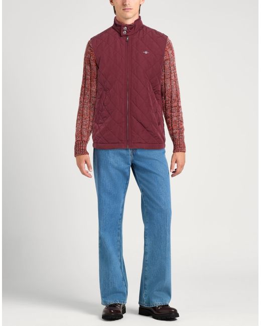 GANT Vest Polyester in Red for Men | Lyst
