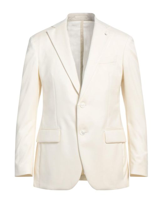 Luigi Bianchi Ivory Blazer Virgin Wool in Natural for Men | Lyst