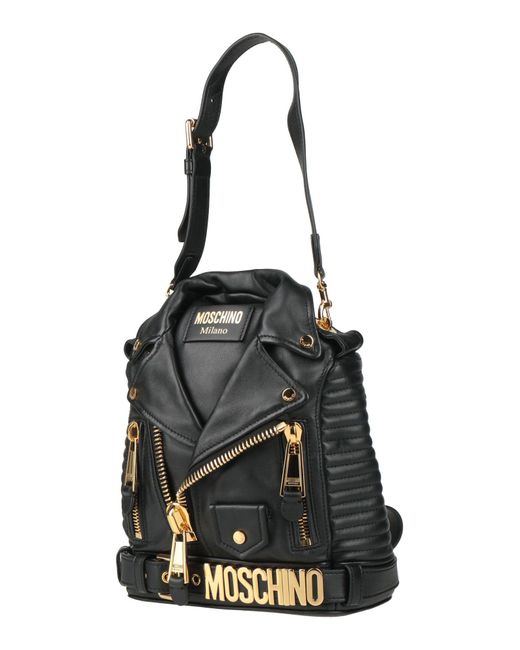 Moschino Backpack Leather in Black | Lyst