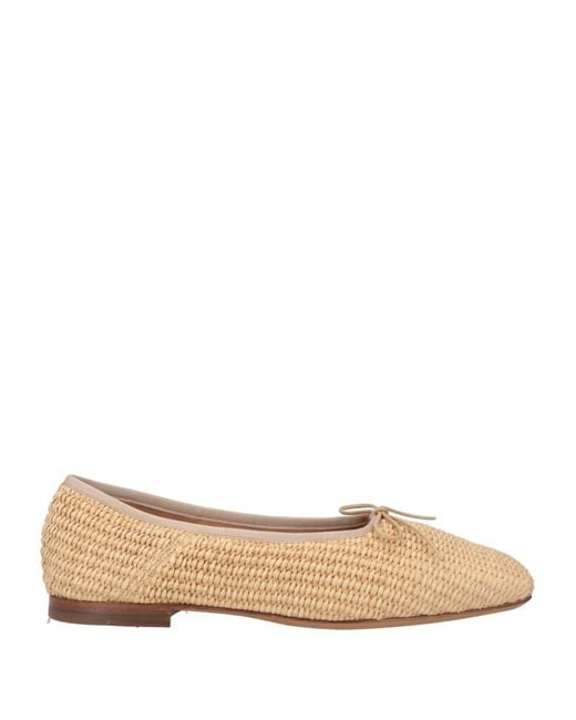 Mansur Gavriel Ballet Flats Textile Fibers in Natural | Lyst UK
