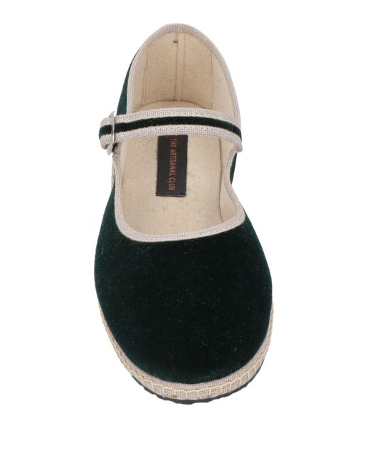 The Artisanal Club Dark Ballet Flats Textile Fibers in Black | Lyst
