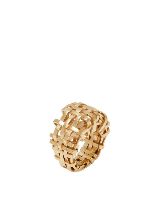 Burberry Ring Brass in Metallic | Lyst