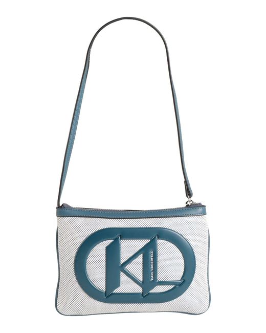 Karl Lagerfeld Shoulder Bag Polyurethane, Polyester, Cotton in Blue | Lyst
