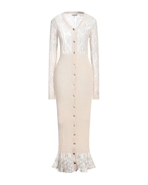 Ganni Maxi Dress in White | Lyst