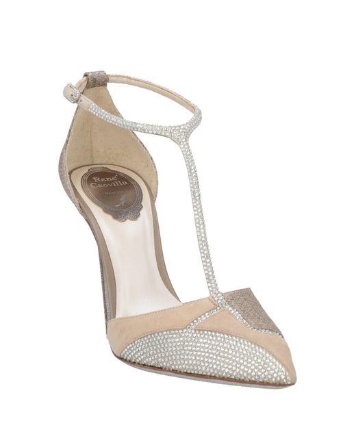 Rene Caovilla Pumps Textile Fibers, Leather in White | Lyst UK