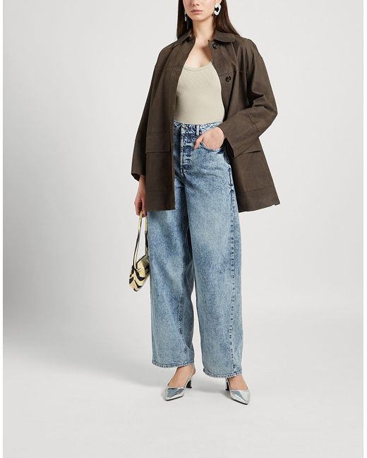 MAX&Co. Rum Coat Goat Skin in Brown | Lyst