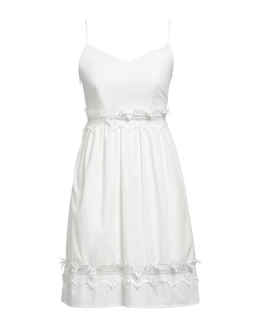 White Wise Mini Dress Polyester, Cotton in White | Lyst