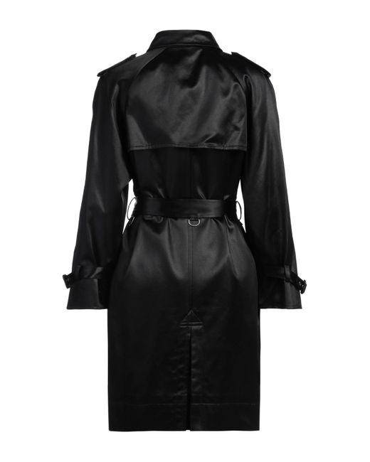 Saint Laurent Overcoat & Trench Coat Cotton, Acetate in Black | Lyst