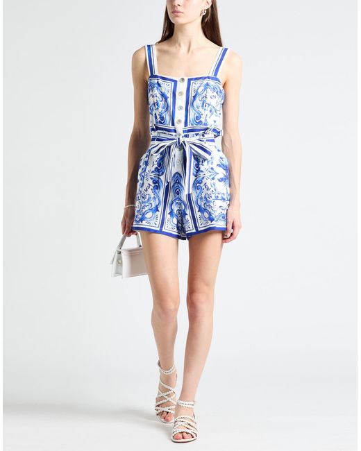 FARM Rio Playsuit in Blue | Lyst UK