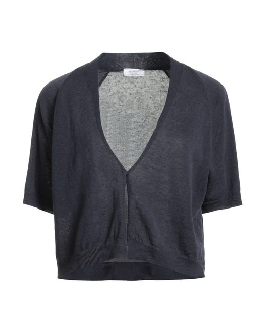 Peserico Midnight Cardigan Linen, Cotton, Metallic Fiber in Blue | Lyst
