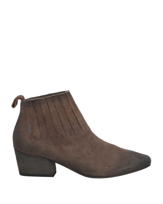 Marsèll Khaki Ankle Boots Leather, Elastic Fibres in Brown | Lyst