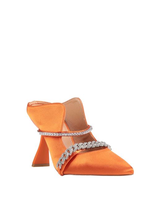 Twenty Four Haitch Mules & Clogs Textile Fibers in Orange | Lyst