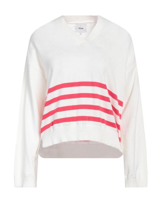 Numph Sweater Cotton in White | Lyst