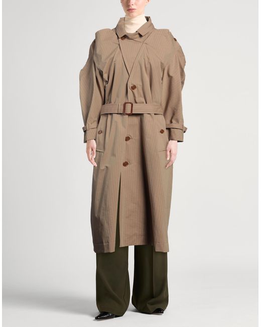 Vivienne Westwood Khaki Overcoat & Trench Coat Cotton in Natural | Lyst