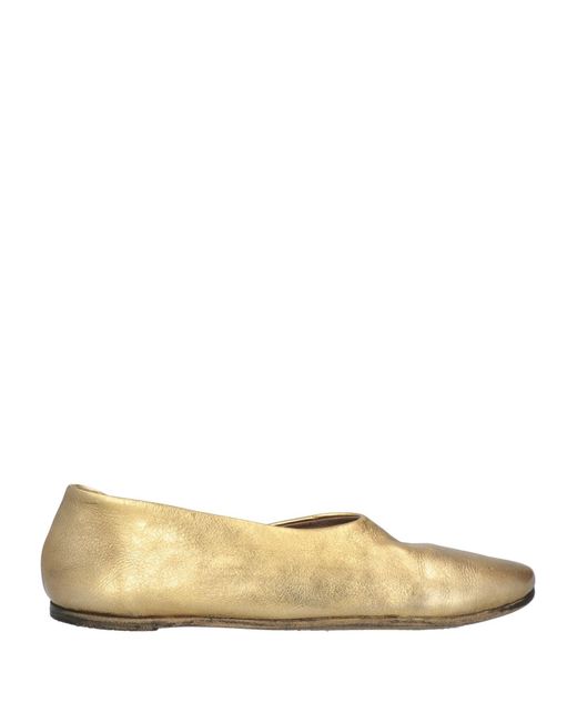 Marsèll Camel Ballet Flats Leather in Natural | Lyst